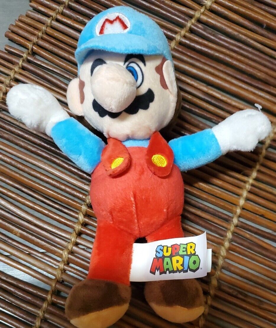 Super Mario 8 Inch Rare Ice Mario Plush Stuffed Animal Mario Brothers ...