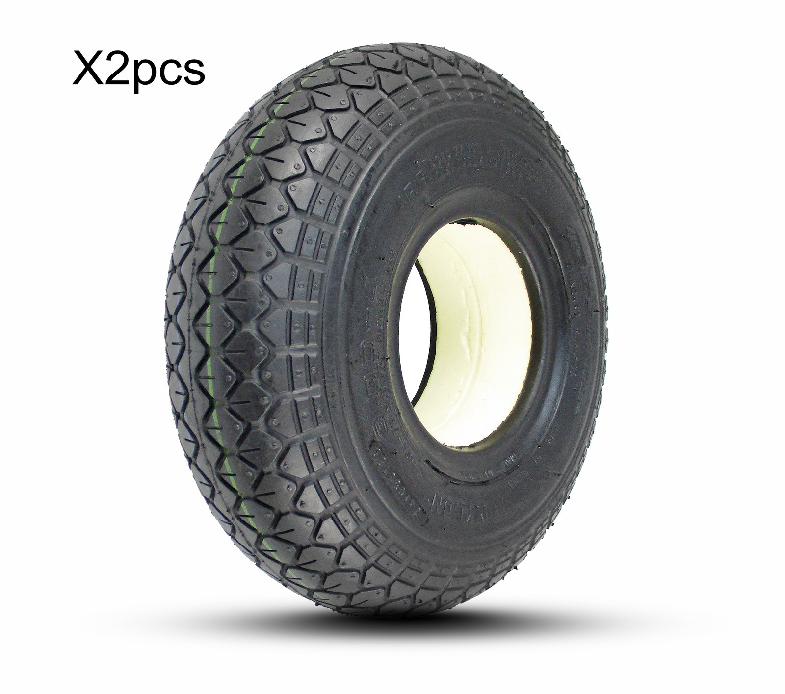 MSP X2pcs Solid Black Tires 3.00-4 foam-filled 260X85 mobility scooter ...