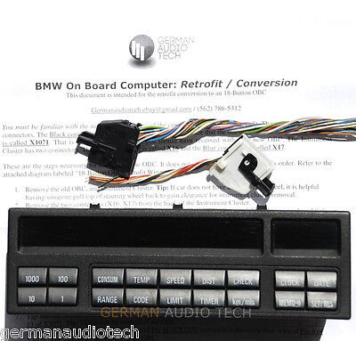 BMW E36 18 BUTTON ON BOARD COMPUTER CHECK CONTROL (OBC) CONVERSION KIT ...