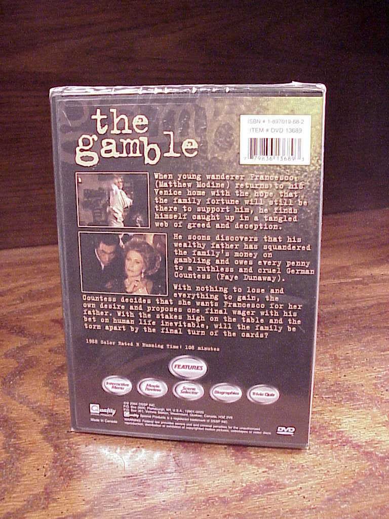 The Gamble Movie DVD with Matthew Modine, Jennifer Beals and Faye ...