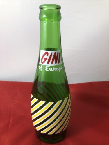 VTG Gini Of Europe Lemon Soda ACL Soda Bottle Glass Perrier - Sodas