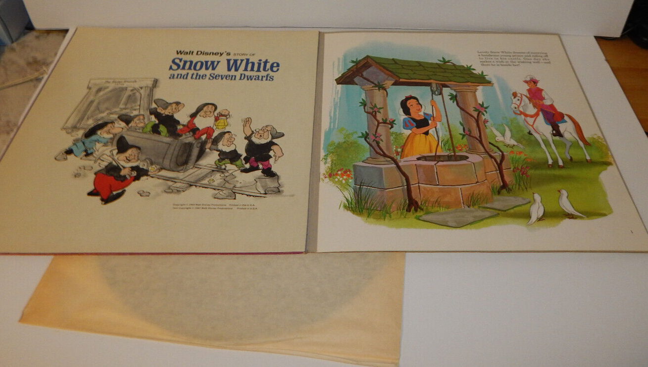 Walt Disney’s Snow White & The 7 Dwarfs 1969 Storybook Red Label Vinyl ...