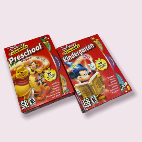 Lot Of 2 Disney Learning Preschool & Kindergarten PC Games Windows/ Mac ...