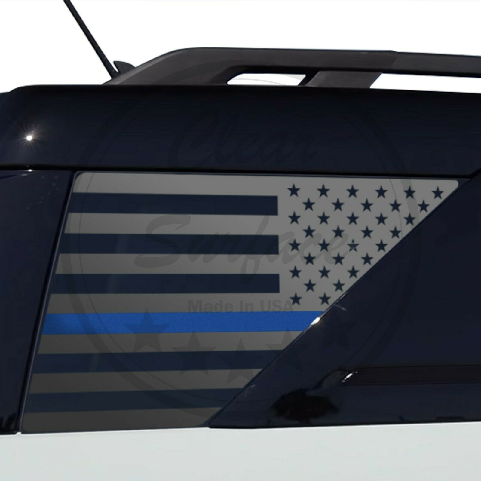 Fits 21-22 Ford Bronco Rear 3rd Window American Flag Decal Sticker Blue ...