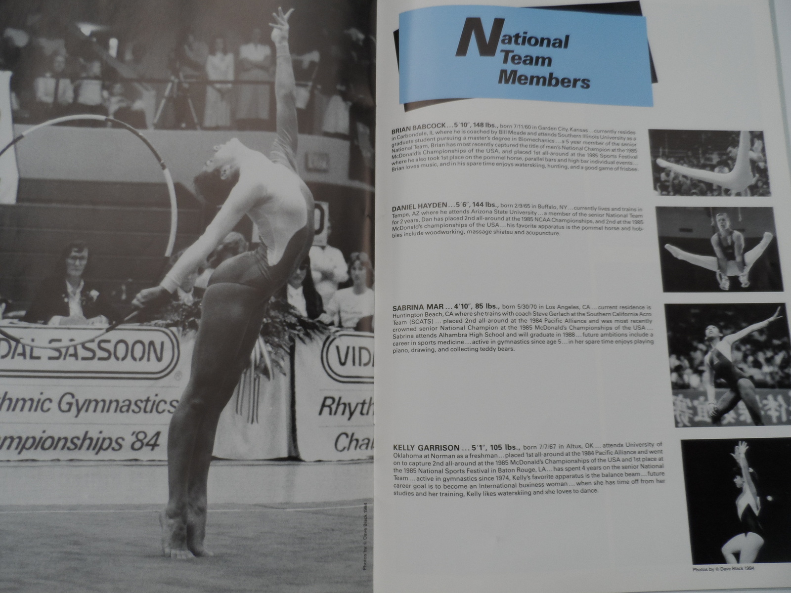 Vidal Sassoon 1980's Official Tour Program Perfect 10 Olympuc Gymnasts ...