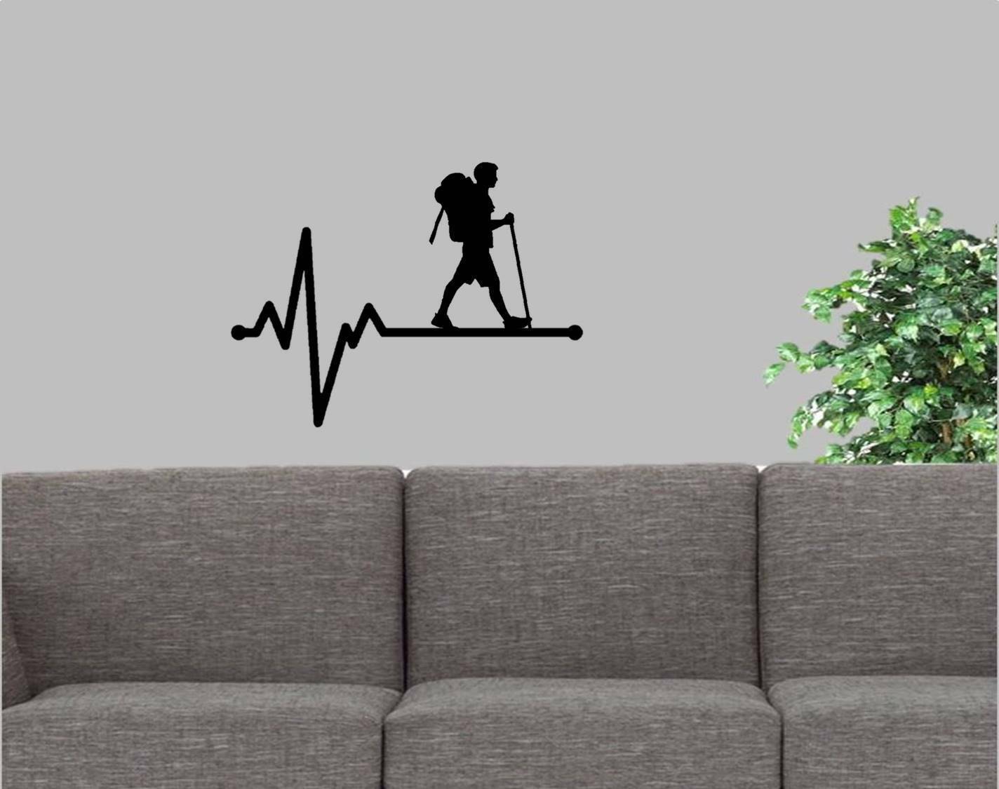 Hiking Man Lifeline Sticker Wall Decal TP 1178 vinyl decor hiker ...
