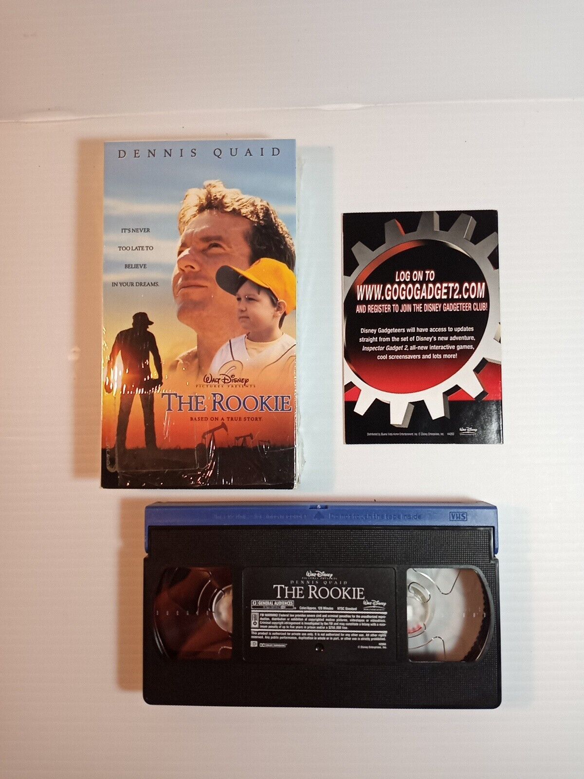 Disney’s The Rookie VHS 2002 Video Tape Quaid Baseball Movie - VHS Tapes