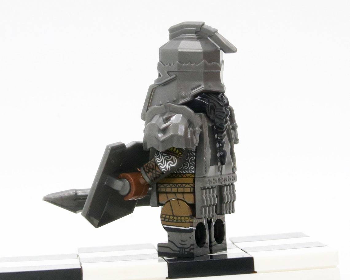 The Hobbit Iron Hills Dwarf Armored Swordsman Minifigures Weapons ...