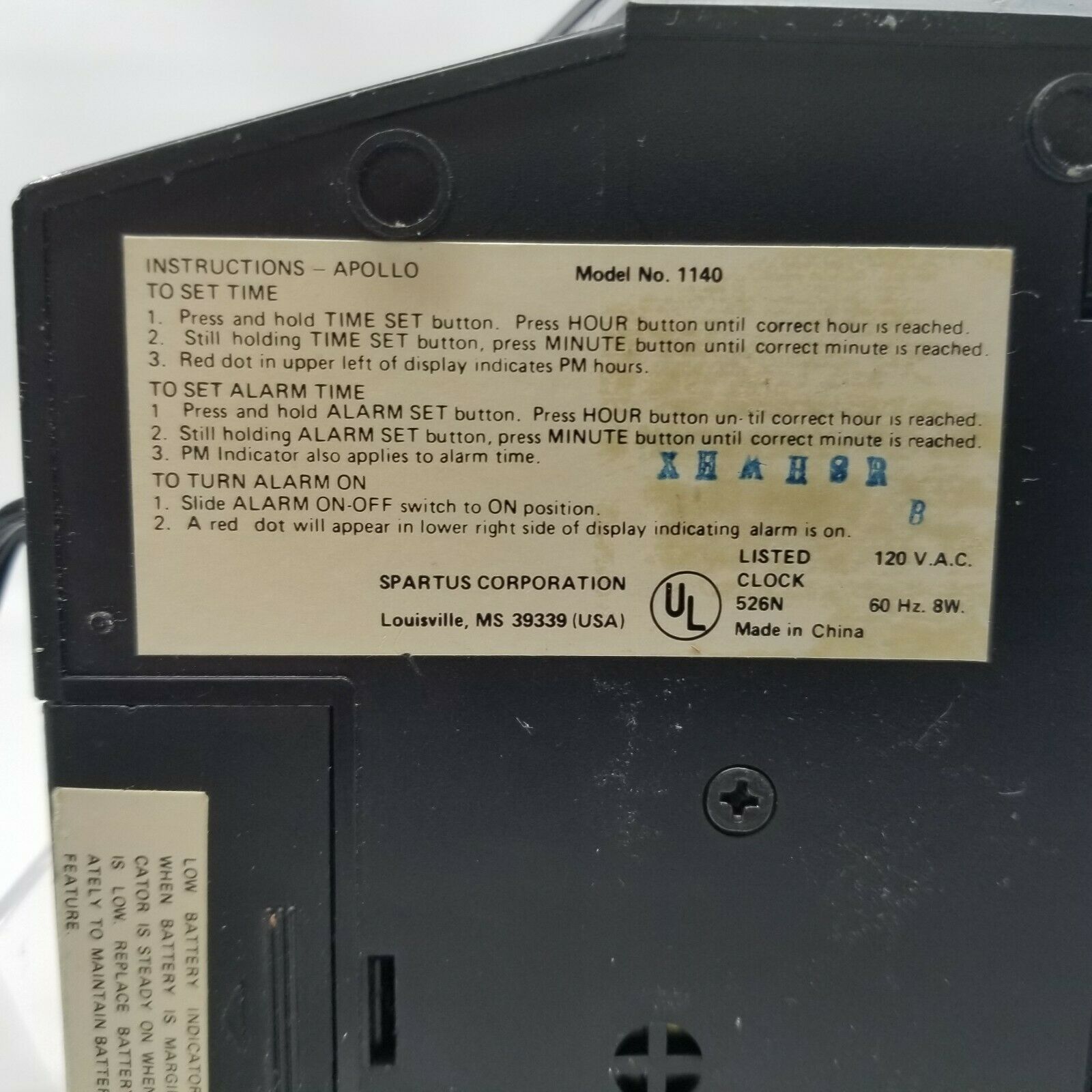 Spartus Model 1140 Digital Alarm Clock Red and 50 similar items