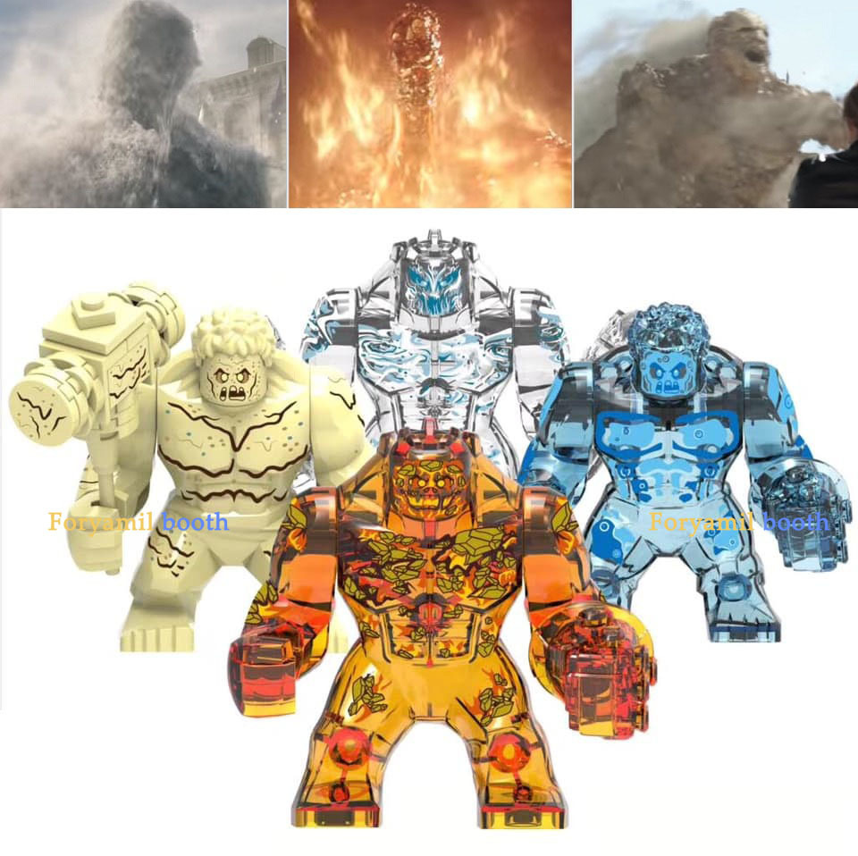 4pcs/set Big Size Elementals Molten Man Sandman Spider-Man (2019 ...