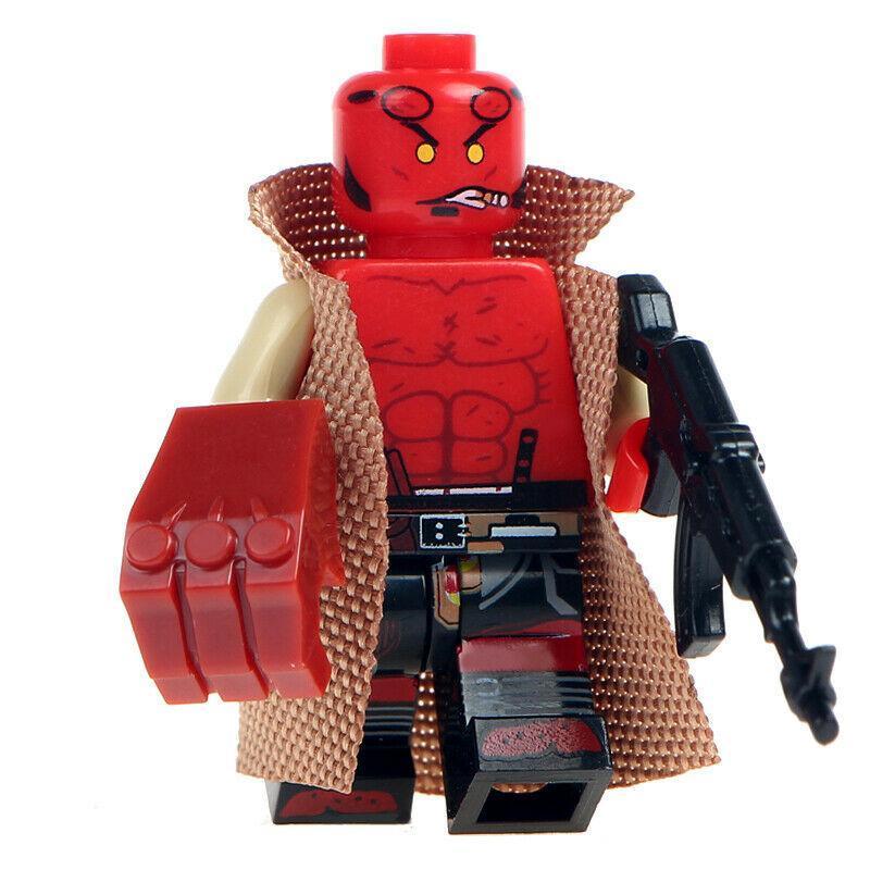 Hellboy (Red Demon) Superhero Figure for Custom Lego Minifigure Gift ...