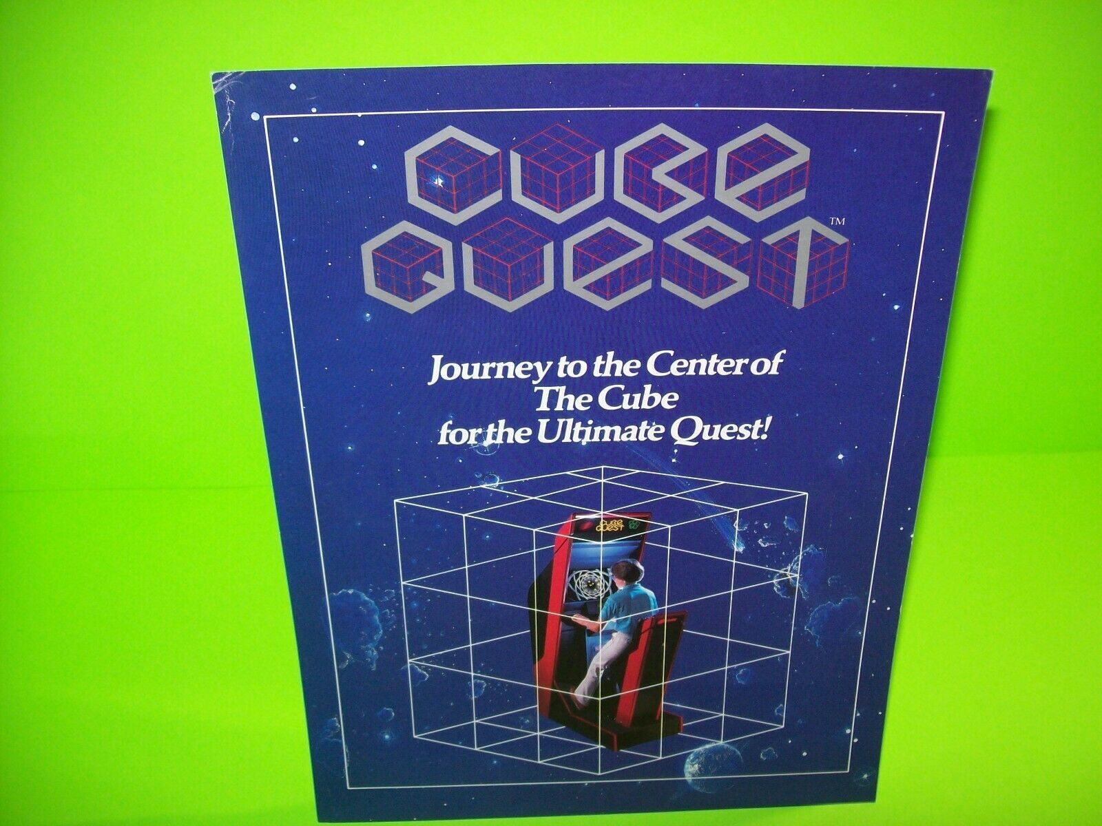Cube Quest Arcade FLYER 1983 Simutrek Scarce Video Game Artwork Promo ...