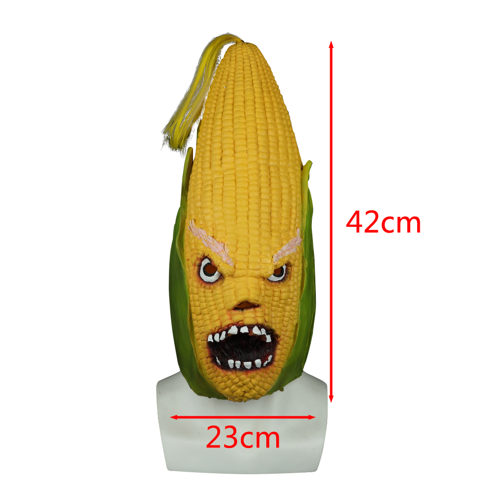 Angry Corn Mask Cosplay Funny Horror Vegetable Maize Mask Halloween ...