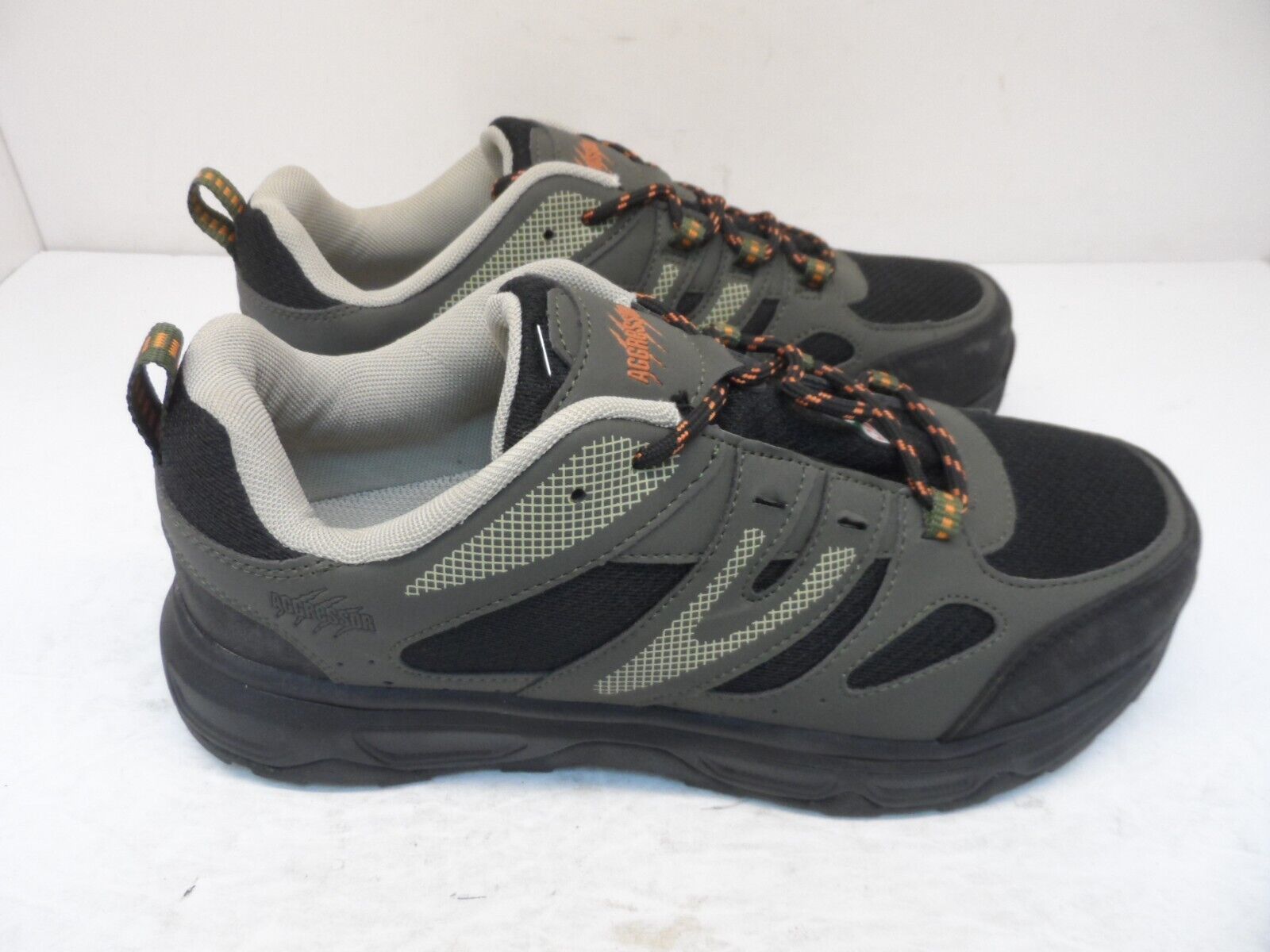 AGGRESSOR Men's Low-Cut Steel Toe Steel Plate Safety Hiking Shoes Gray ...