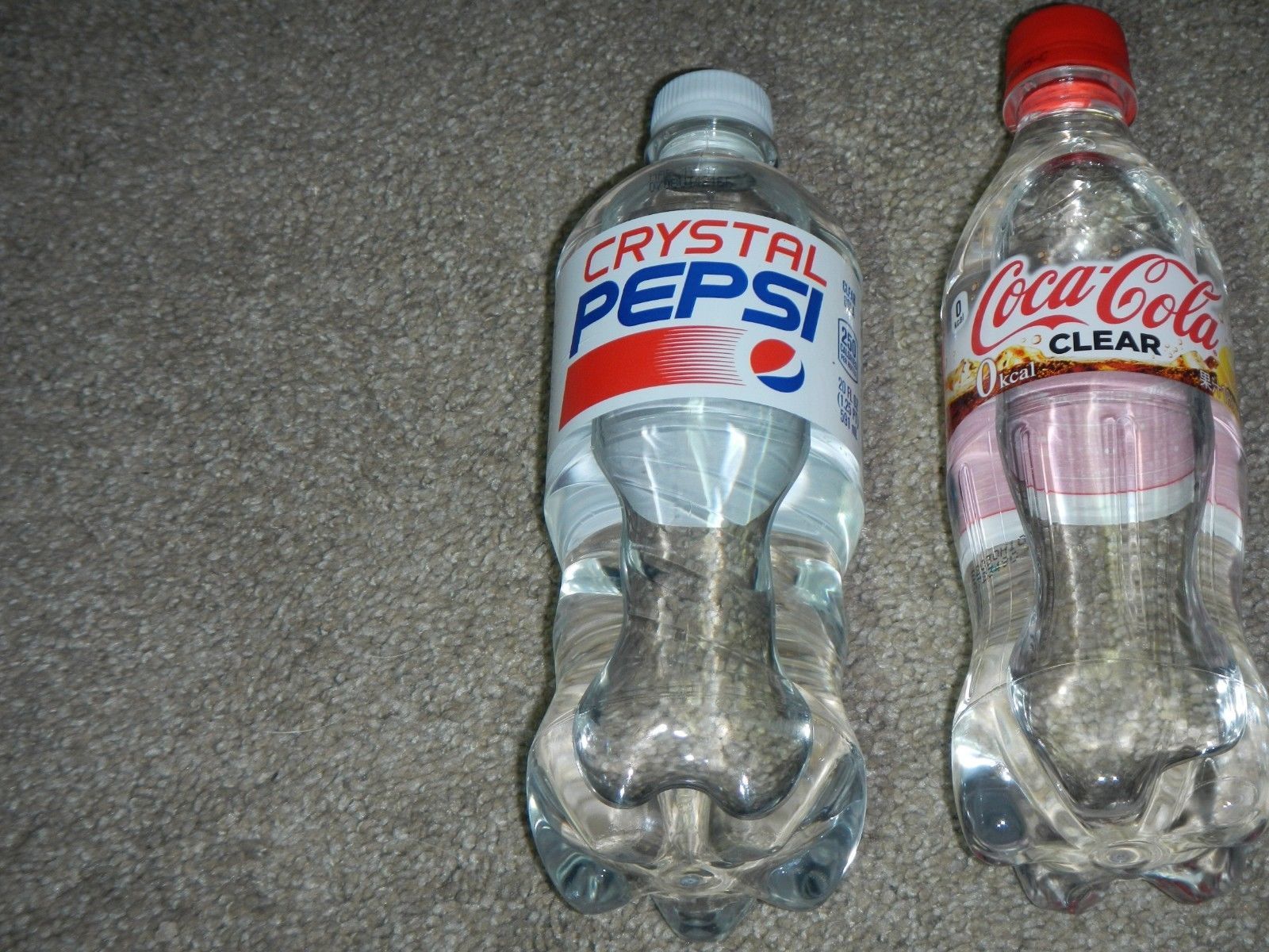 rare CLEAR CocaCola Coke + Crystal Pepsi Soda fresh Japan Limited ...