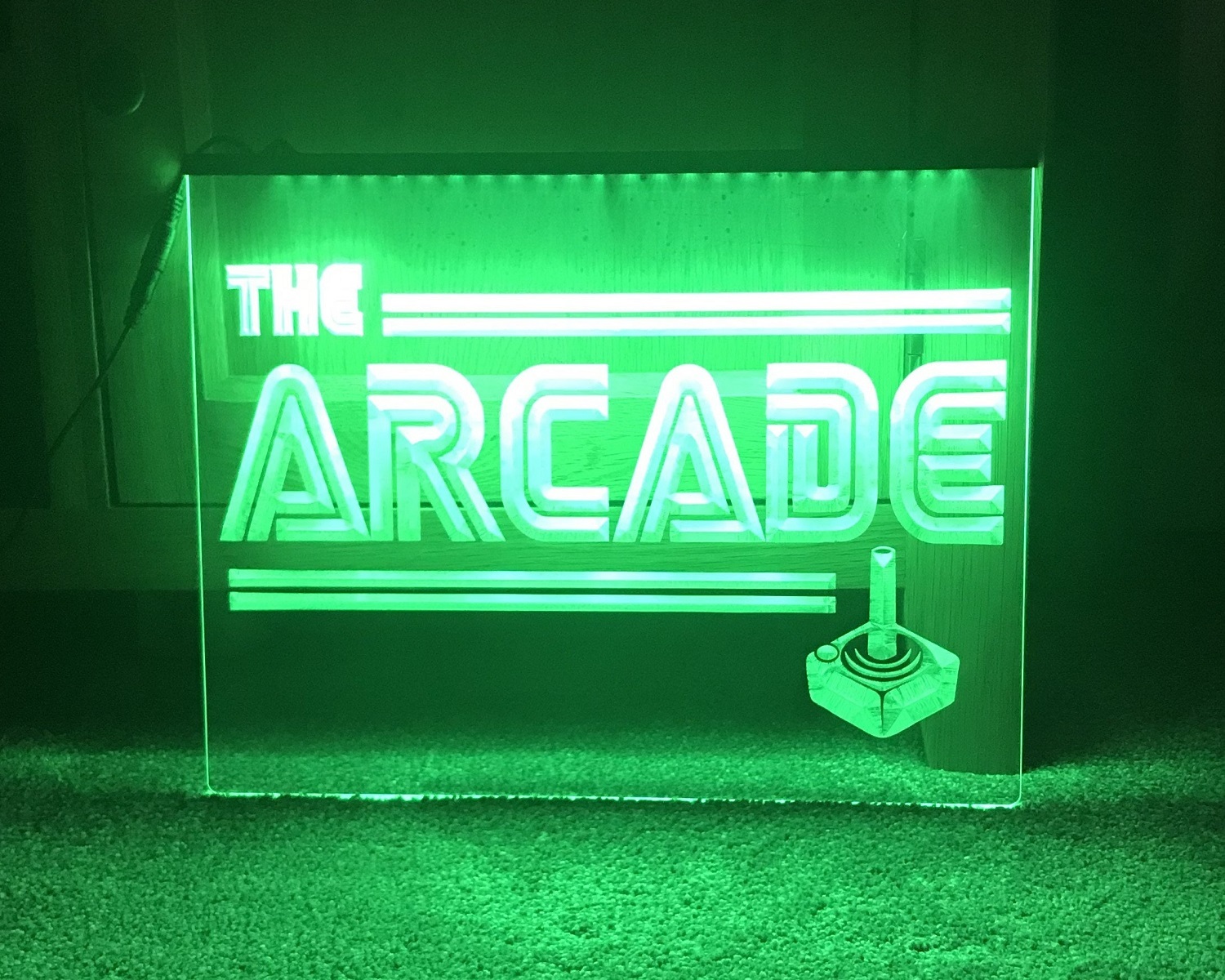 The Arcade Led Neon Sign Hang Wall, Home Decor, Game Room, Craft ...
