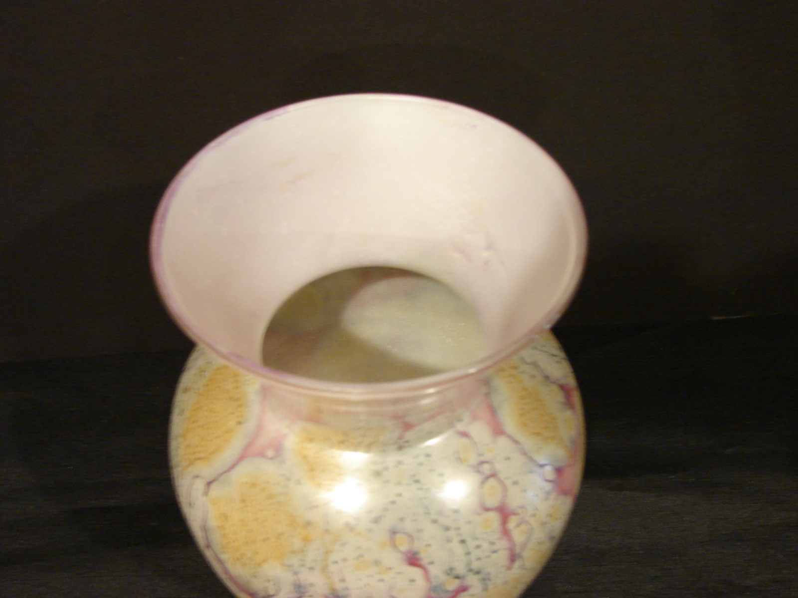 Simron Unique Multi Color Glass Vase Hand Painted in Israel - Vases