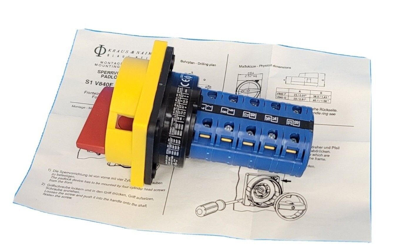 NEW KRAUS & NAIMER CA11B CD4600-600 E CAM SWITCH 20A 600VAC CD4600600E - Other Business & Industrial