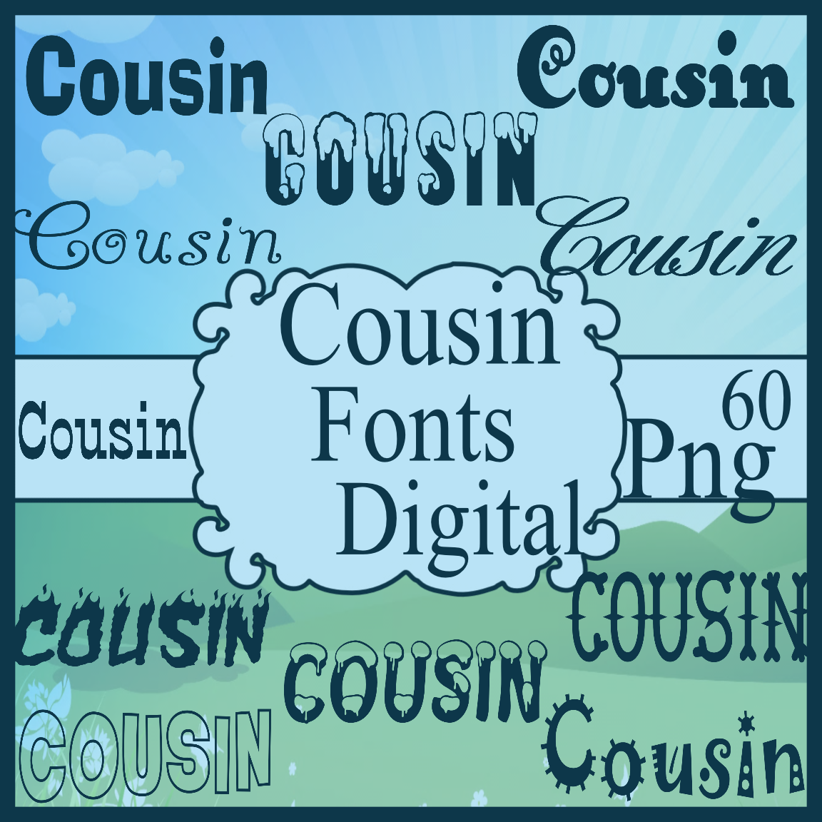 Cousin Fonts Digital - Scrapbooking