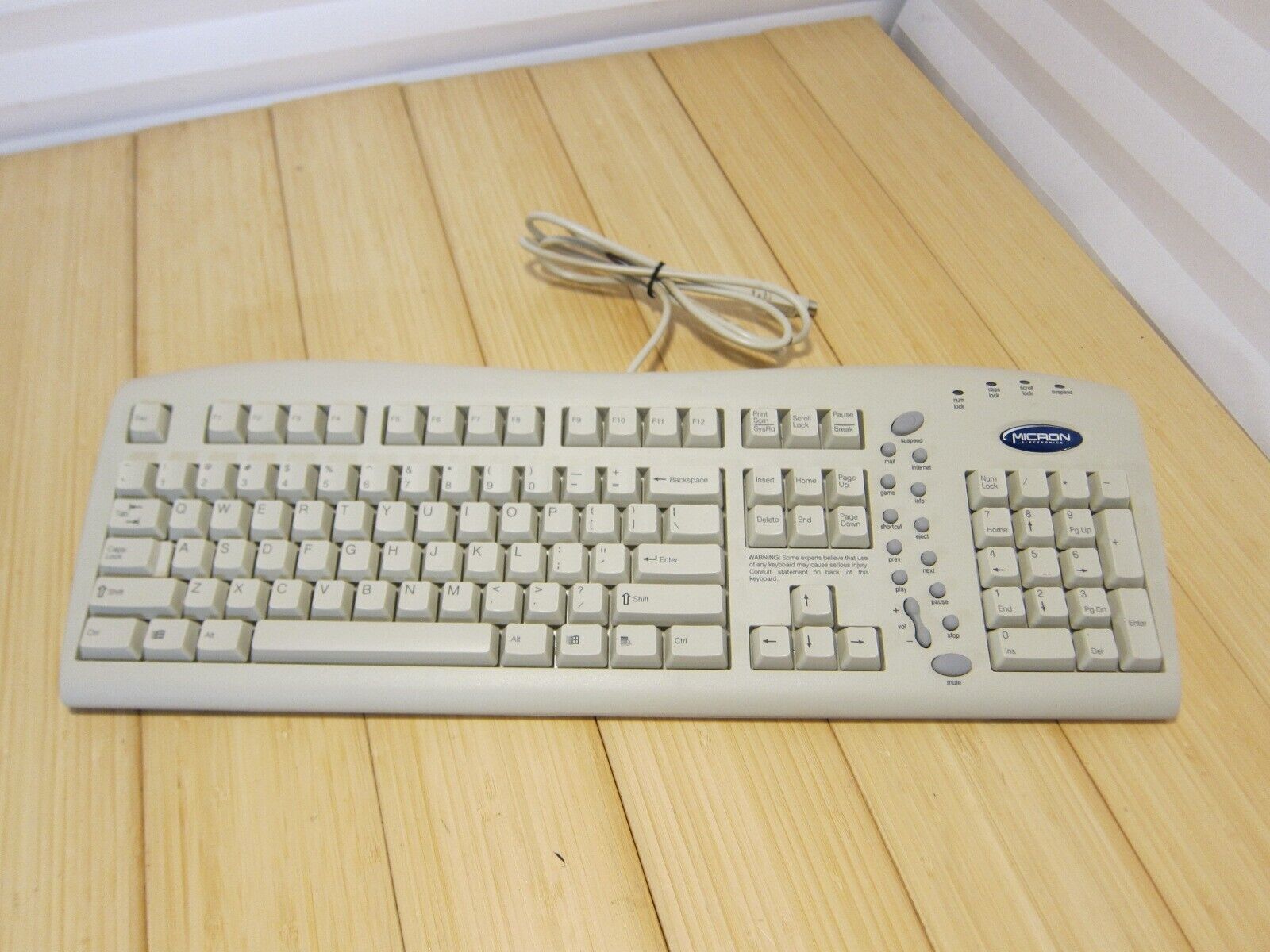 Vintage Retro Micron NMB for Micron Windows Keyboard RT9258TW PS/2 ...