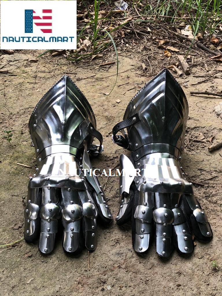NauticalMart Medieval Gauntlets Gloves Finger Armor Middle fighting ...