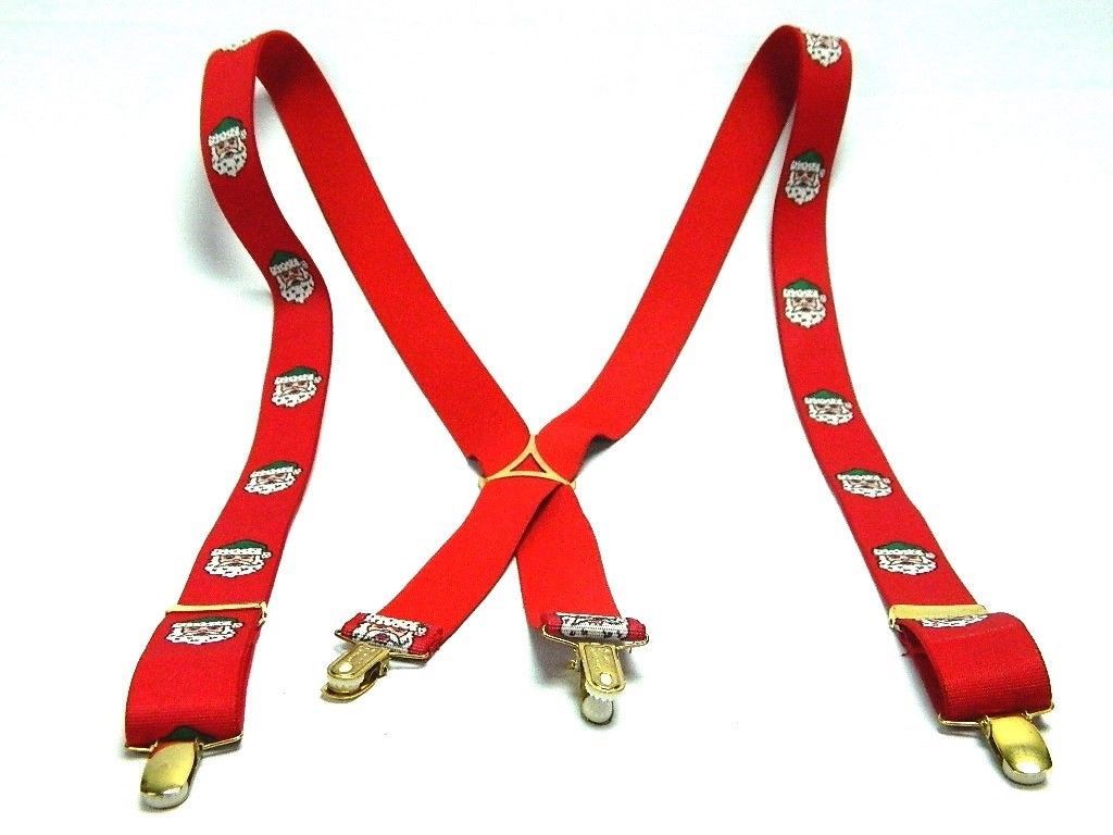 Vintage Santa Claus Kris Kringle Christmas Red Suspenders CAS West ...