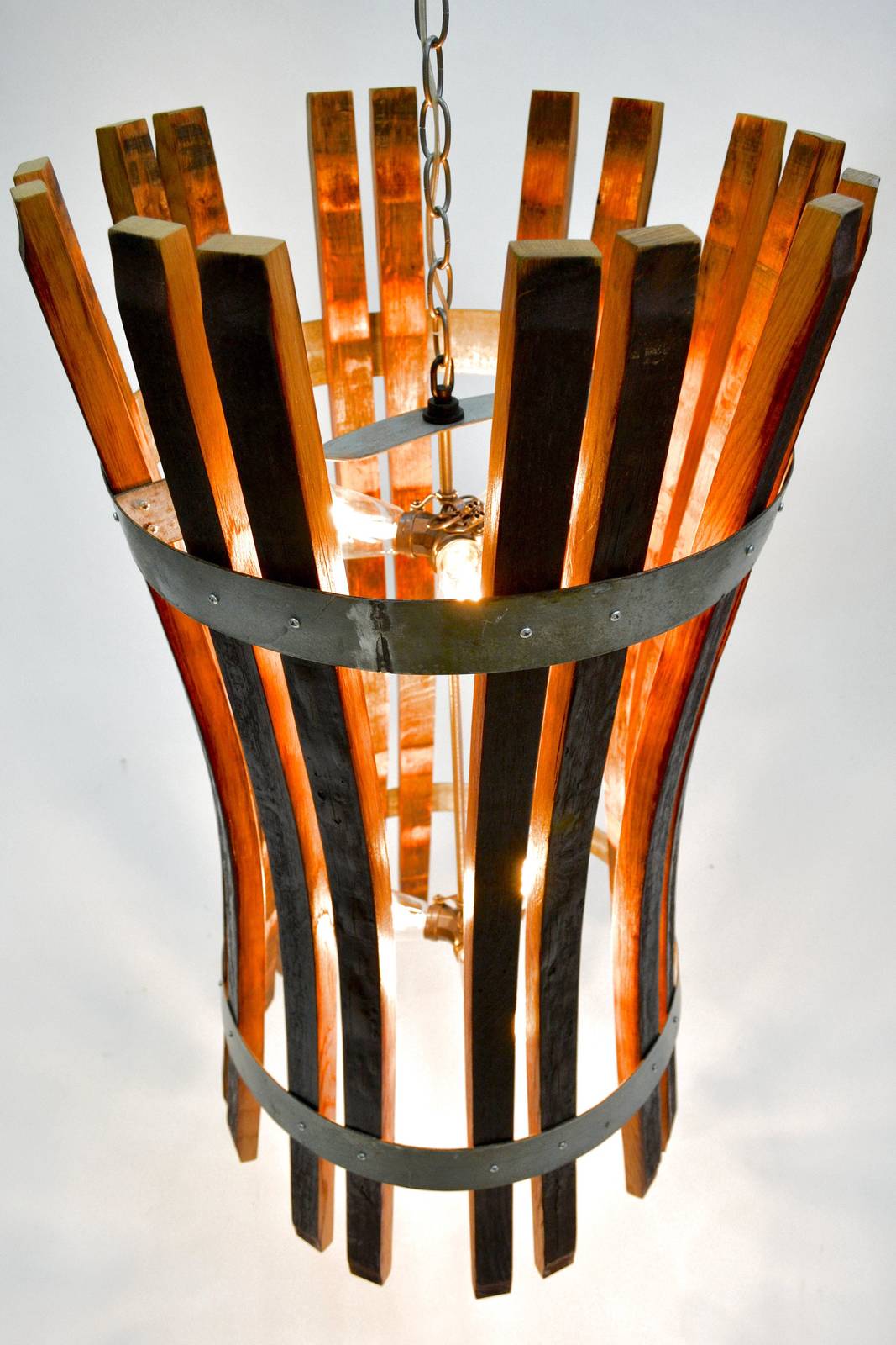 Wine Barrel Pendant Light - Pasadena II - Made from retired CA wine ...