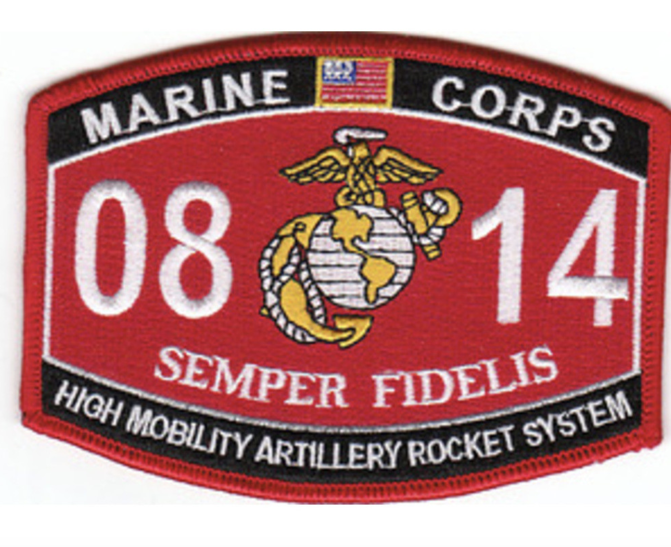 MARINE CORPS MOS 0814 HIGH MOBILITY ARTILLERY ROCKET SYSTEM EMBROIDERED ...