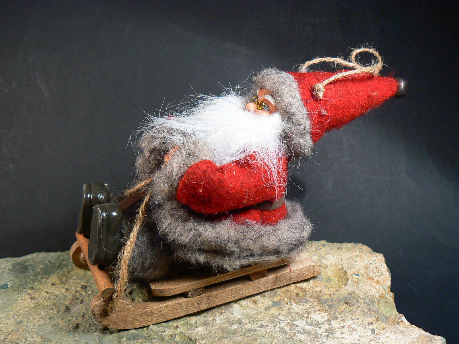Unique Lucky Santa Claus with Bell Handmade Wishes Laughter Joy ...