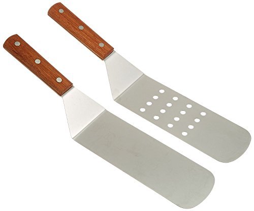 Ifavor123 Set of 2 Grilling Spatulas for BBQ Use Indoor Outdoor ...