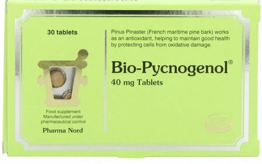 30 X maritime pine bark (Pinus pinaster Bio-Pycnogenol 40mg Tablets ...