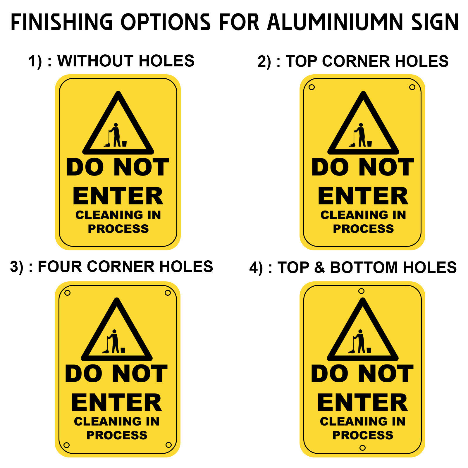 Do Not Enter Cleaning in Process Metal Aluminium Hazardous Safety ...