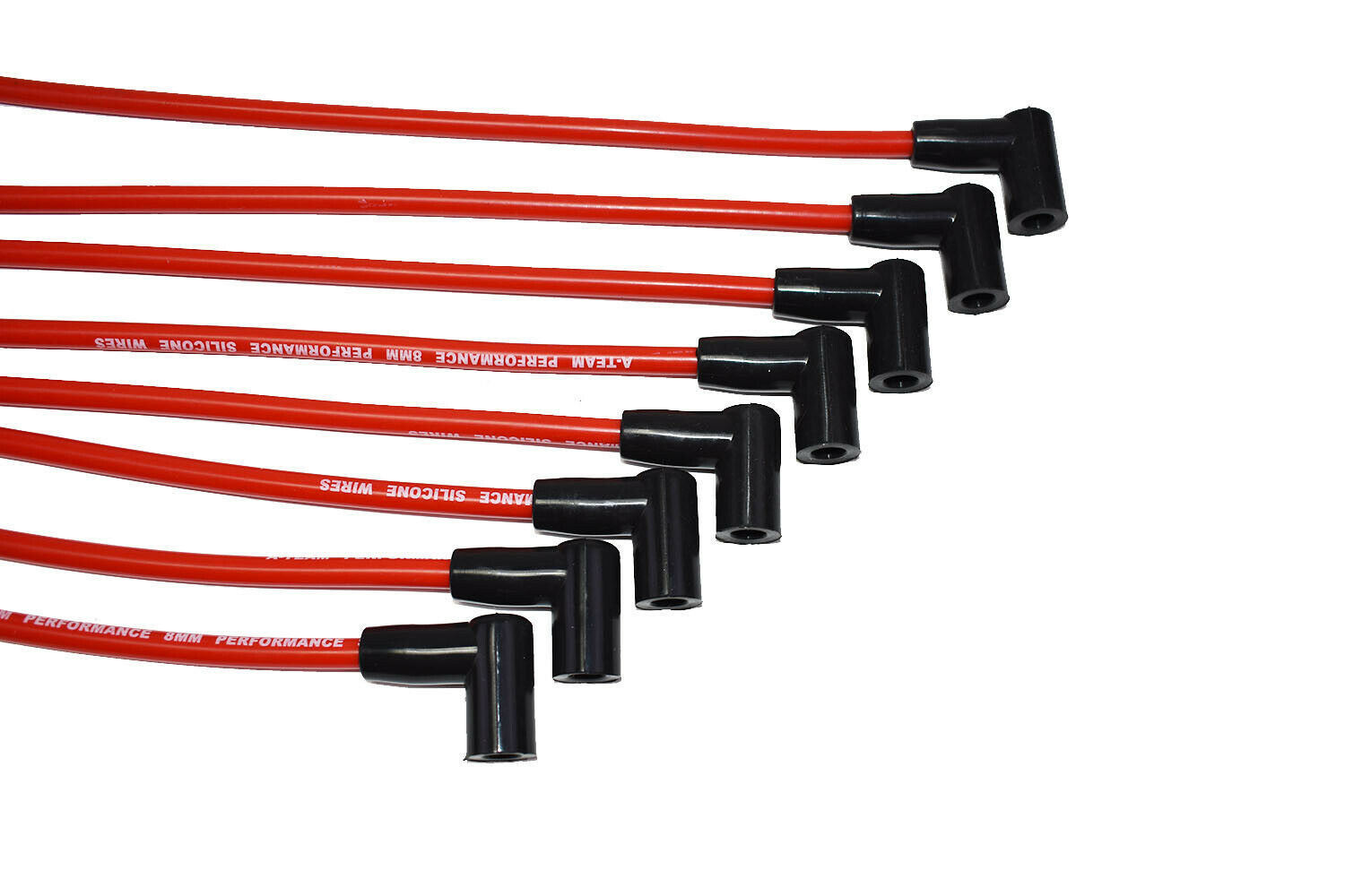 A-TEAM SMALL BLOCK CHEVY SBC 350 RED 8MM HEI SPARK PLUG WIRES UNDER ...