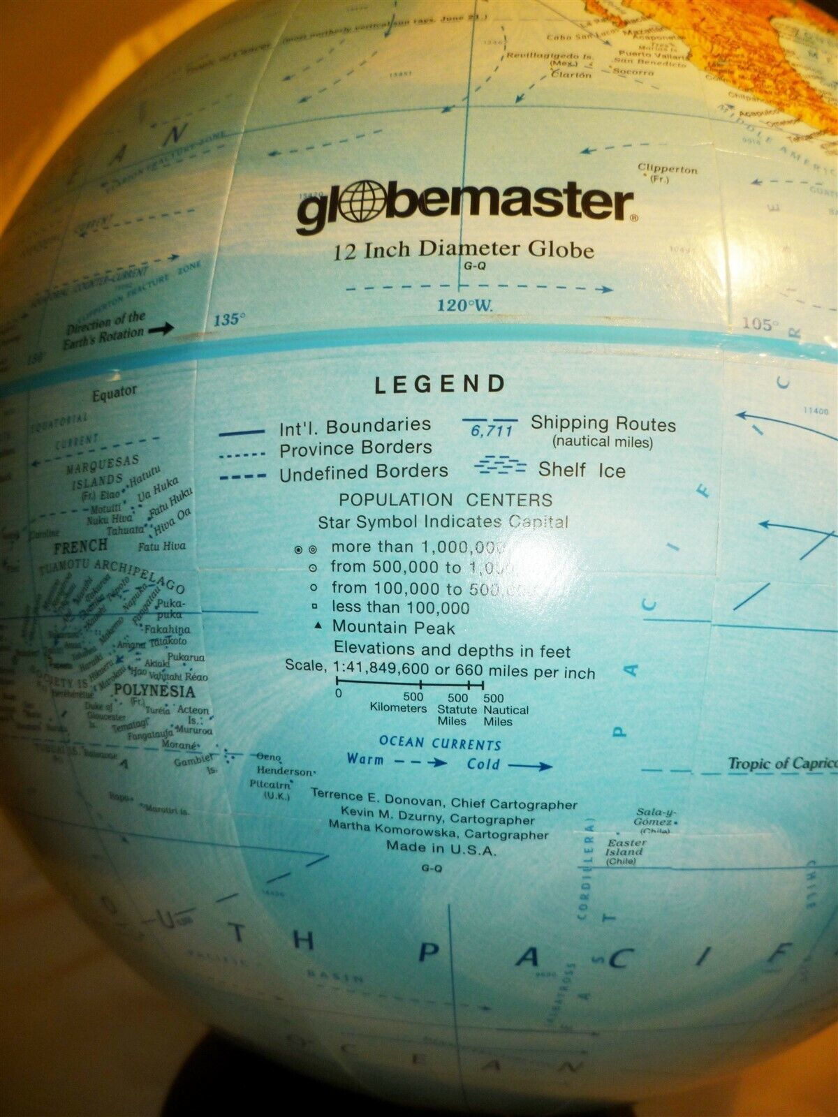 GLOBEMASTER 12" WORLD MAP GLOBE SCANGLOBE - Globes