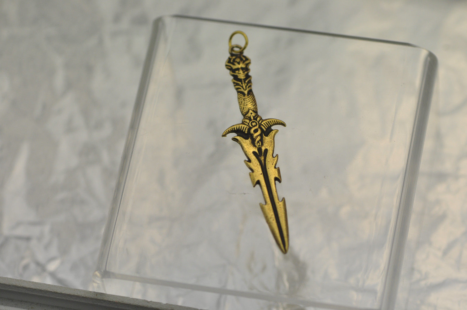 Blade of Isis 24K Gold plated + Black Effect Dagger Sword charm ...