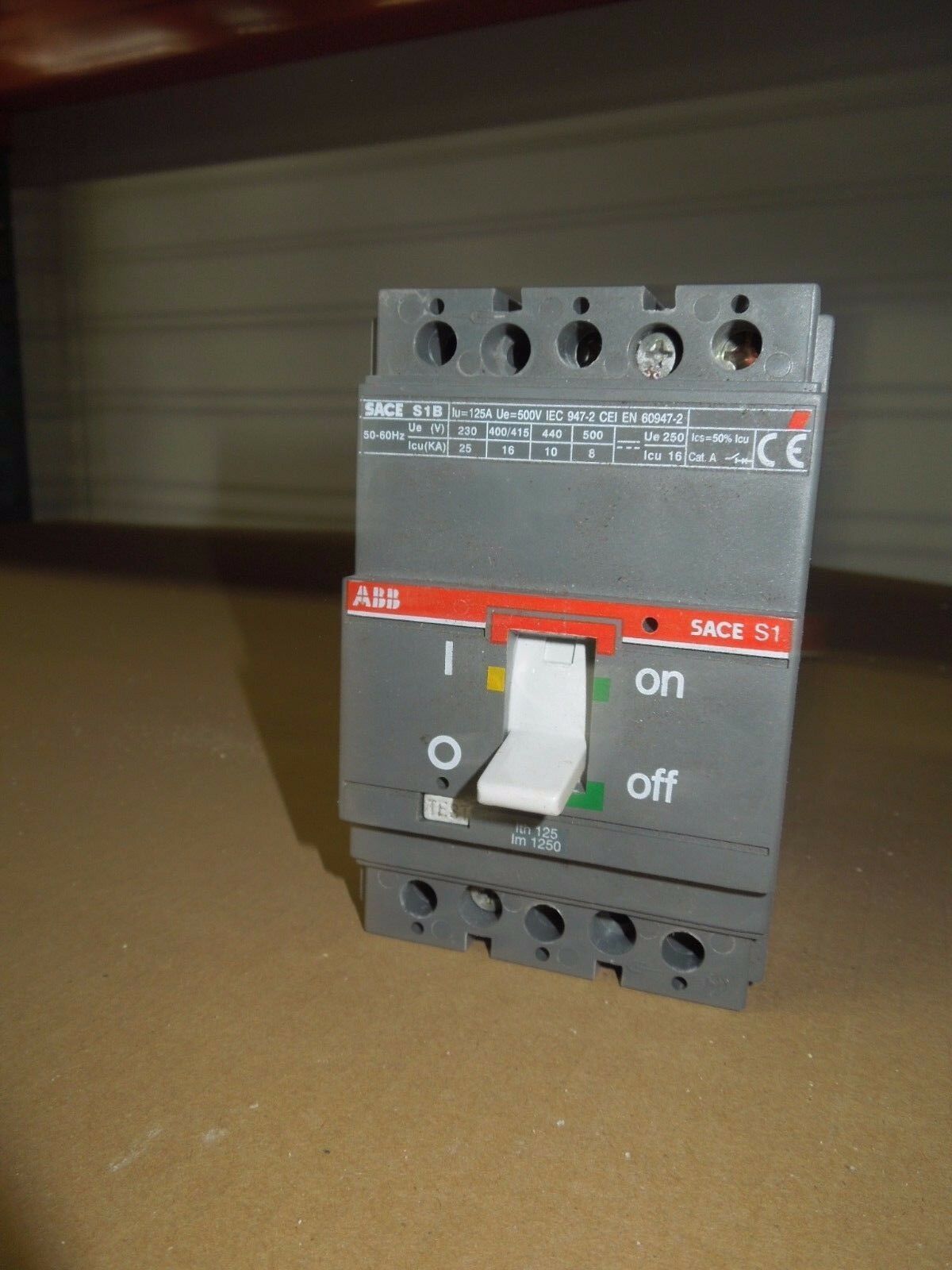 ABB SACE S1 S1B 125A 3P 500VAC / 250 Volt dc and similar items