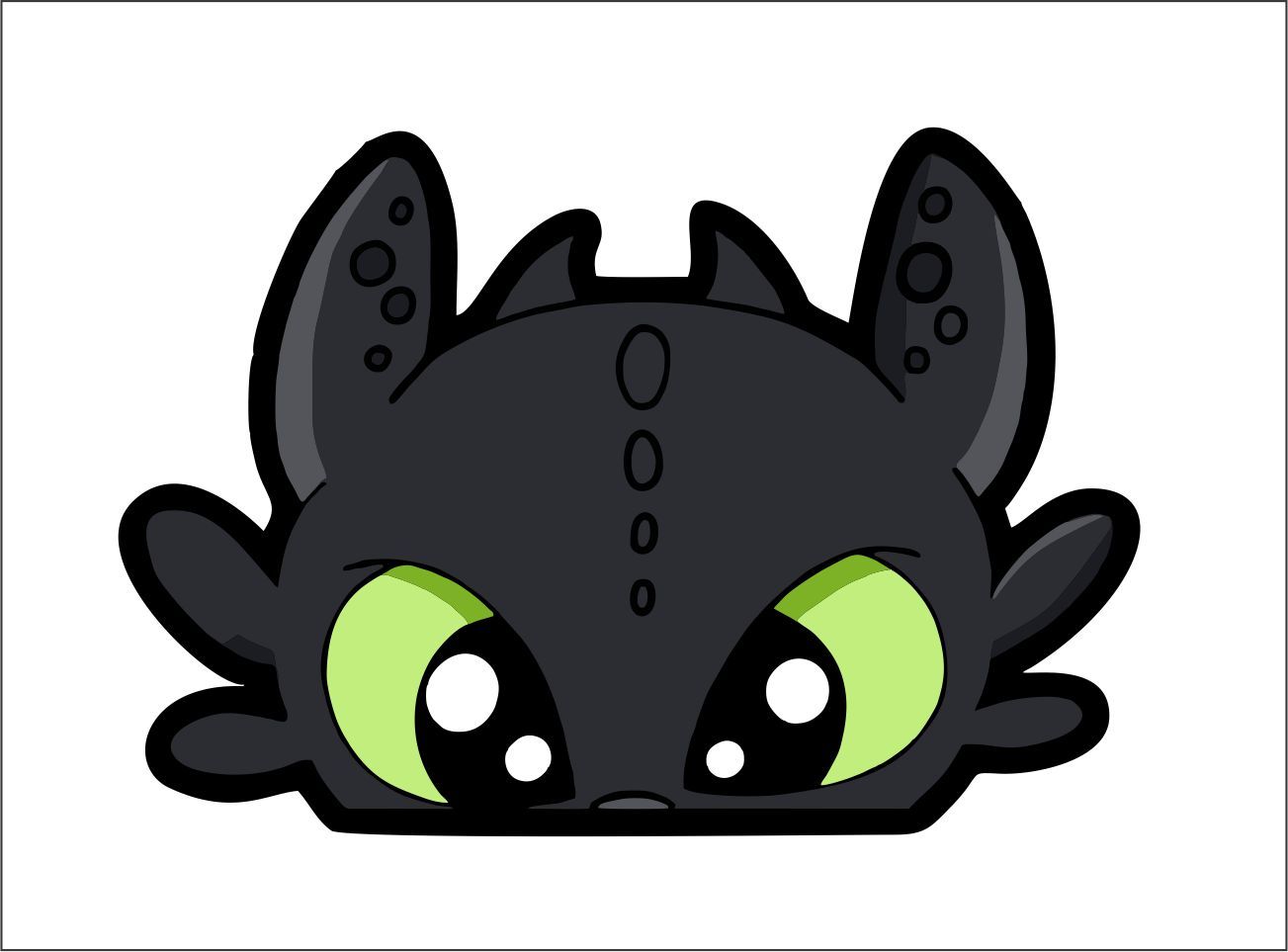 Toothless Peeking Peeker Window Vinyl Decal and similar items