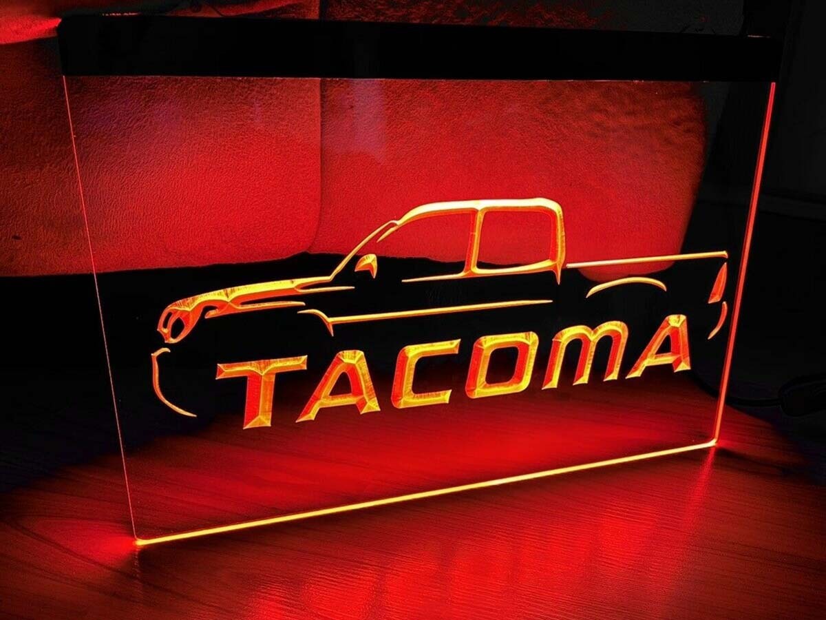 Tacoma Car LED Neon Sign Home Decoration for Room, Garage Display Craft ...