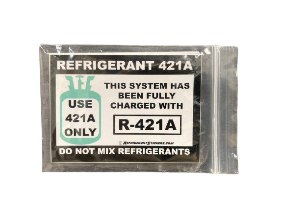 Refrigerant Retrofit Stickers X10- Properly Label Unit After Converting ...