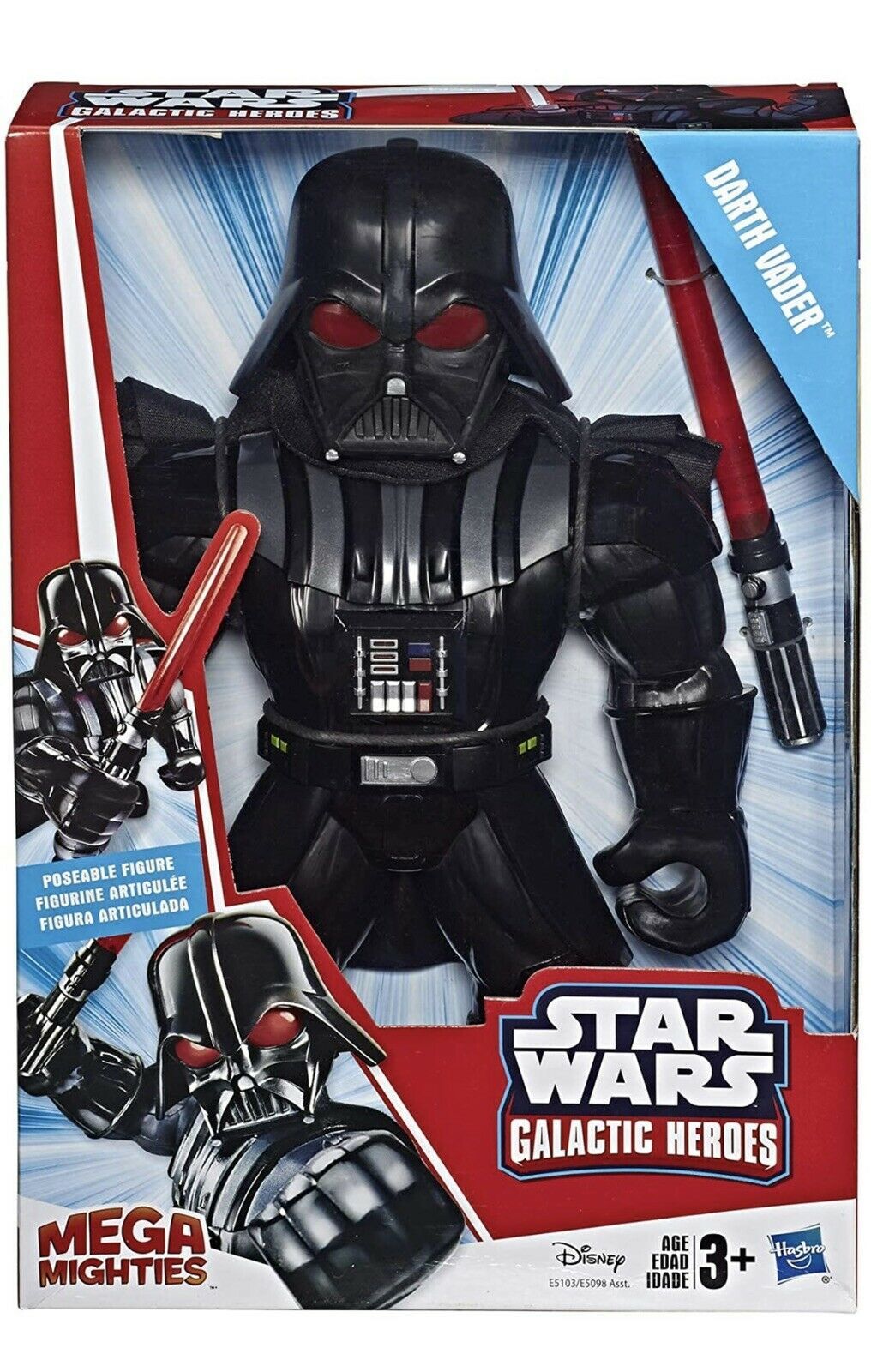 Star Wars Galactic Heroes Mega Mighties Darth Vader 10-Inch Action ...