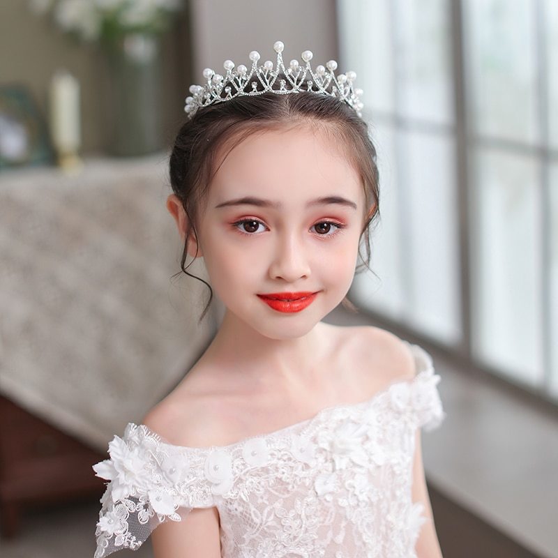 Crown Tiara Children Korean Princess Cute Little Girl Birthday Crown ...