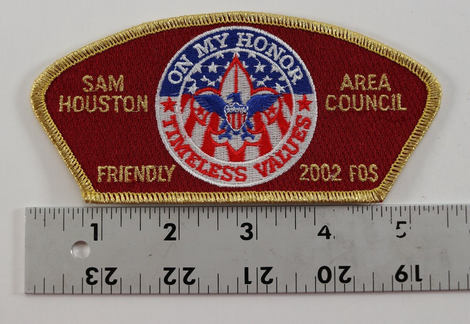 Vintage 2002 Sam Houston SHAC Friendly FOS BSA Boy Scout CSP Shoulder ...