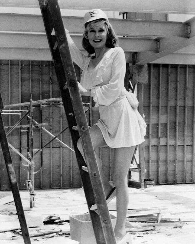 Mr. Ed Connie Hines on set in short dress 12x18 Poster - Movies