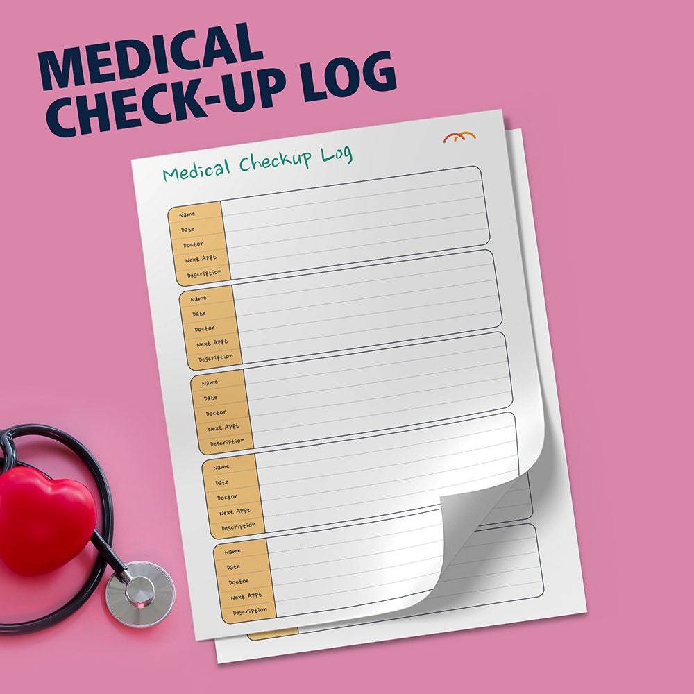 Medical Check-Up Reminder, Medical planner, Health Care Log, Doctor ...