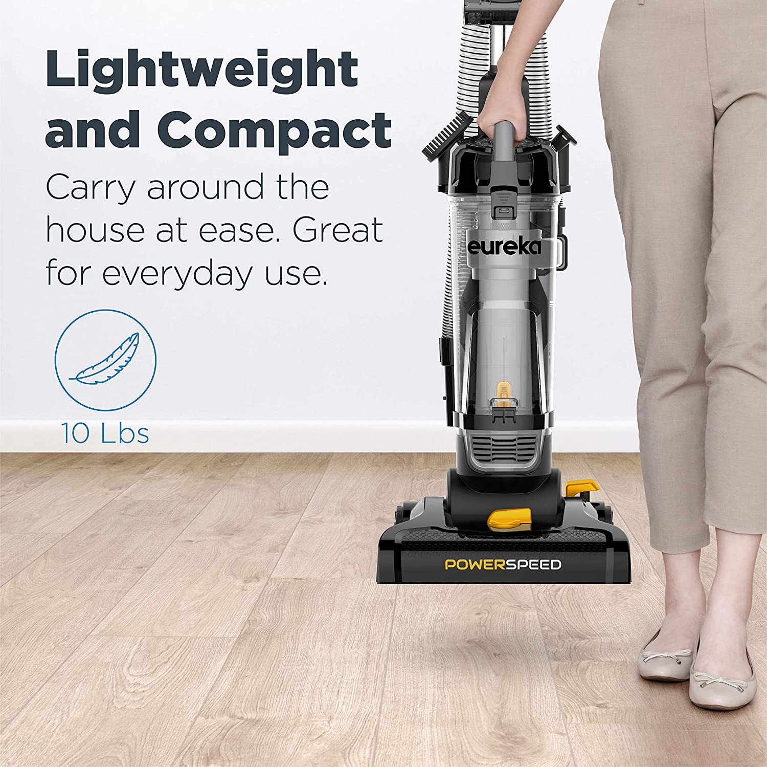 Eureka PowerSpeed Bagless Upright Vacuum Cleaner, Pet Turbo, Black ...