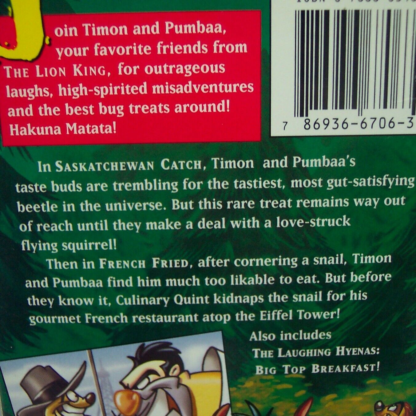Walt Disney's TIMON & PUMBAA'S WILD ADVENTURES Grub's On VHS VIDEO ...