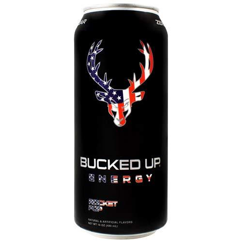 Bucked Up Energy Zero Sugar Energy Drink 16 ounce cans (Rocket Pop, 4 ...