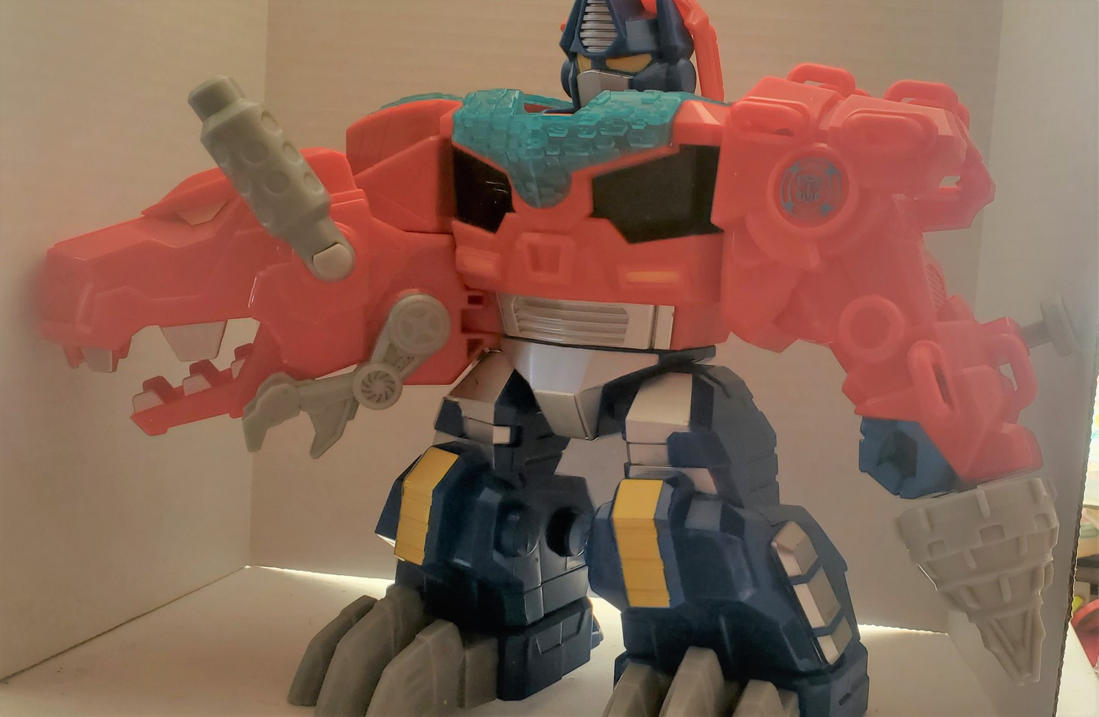 Transformers Rescue Bots Optimus Prime 15" DinoBot T-Rex Action Figure ...