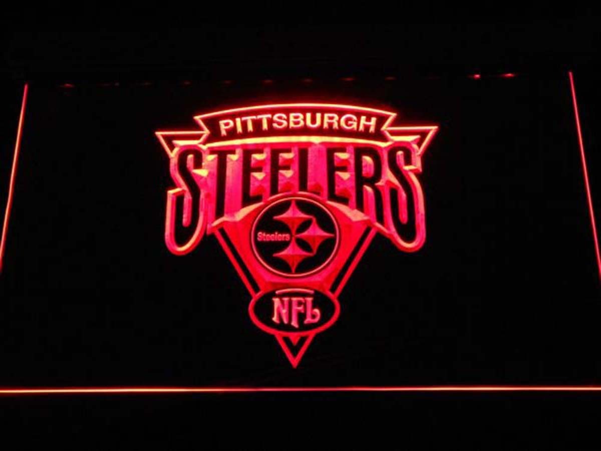 Pittsburgh Steelers Triangle Logo Memorabilia Collection Led Neon Sign ...