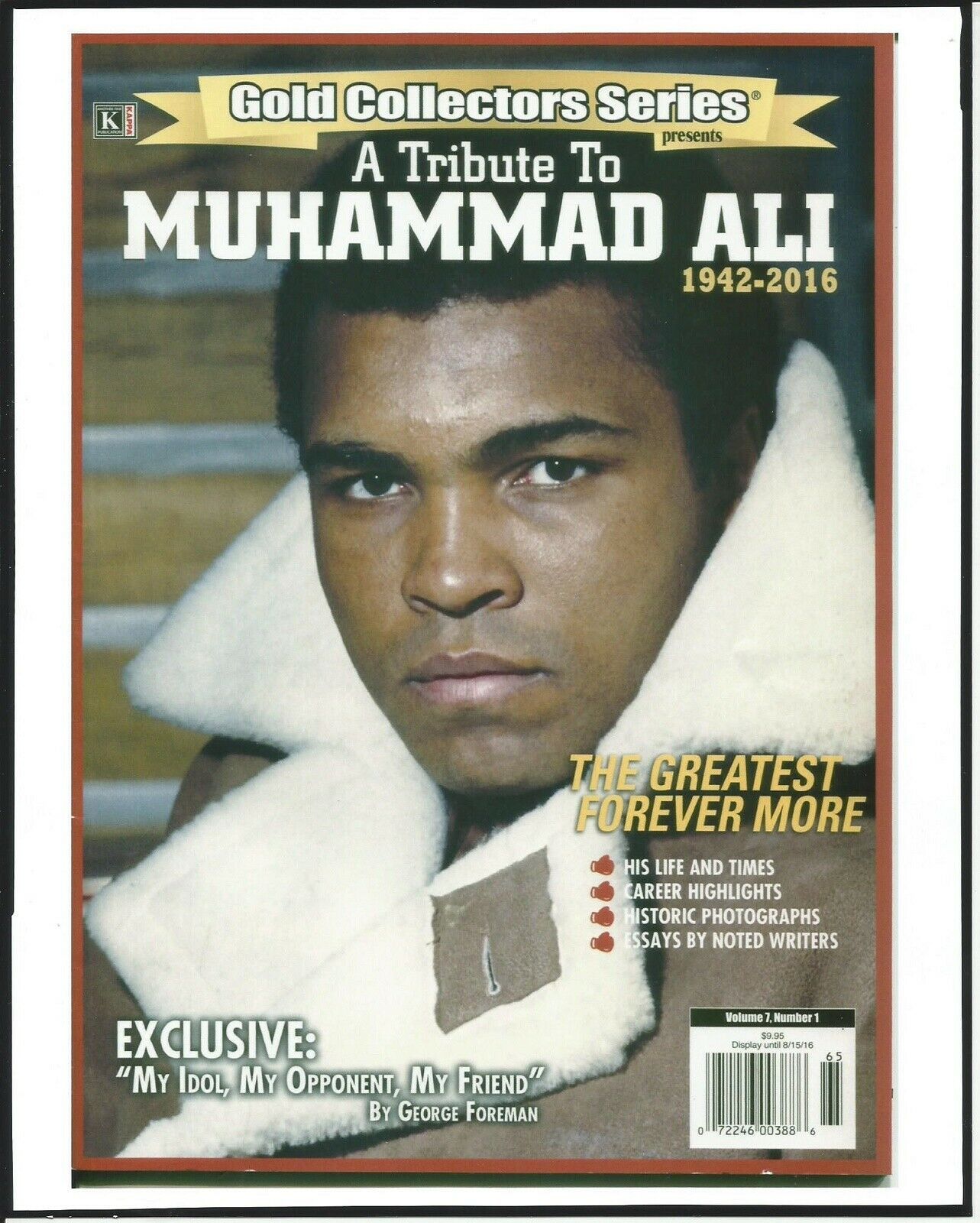 2016 Issue of Gold Collectors Series Magazine With MUHAMMAD ALI - 8" x ...